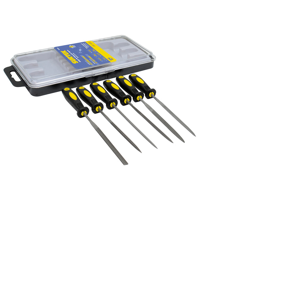 Juego de limas combinadas con mango bimaterial para joyero, 6 piezas S – Industrias GSL