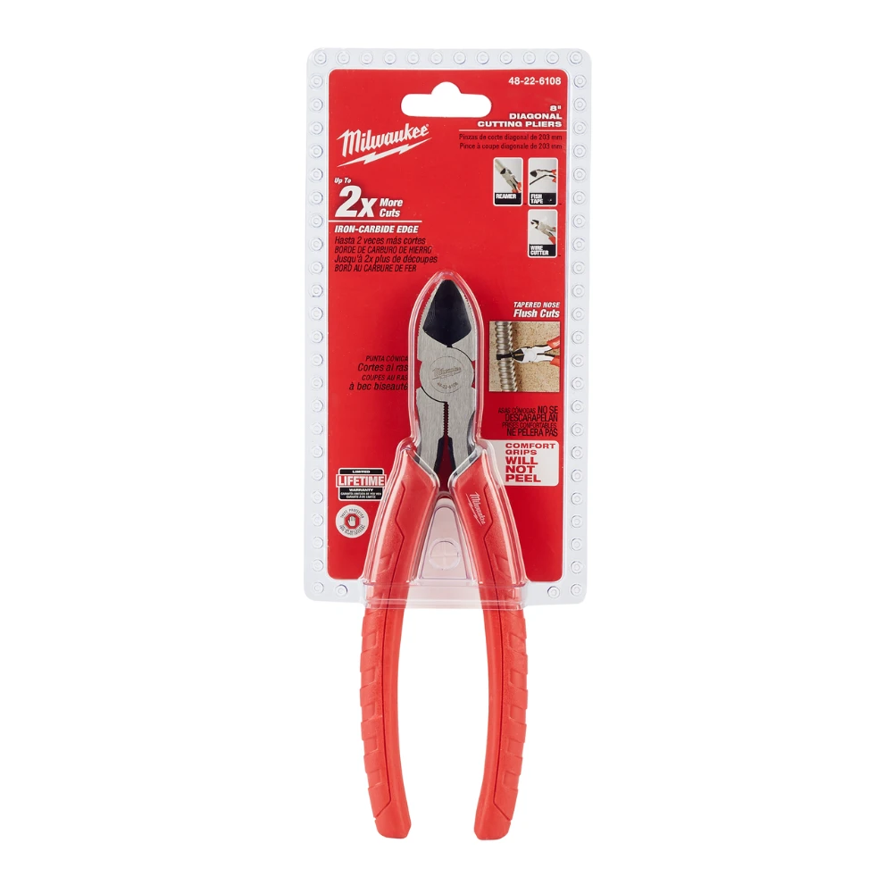 Pinzas Diagonales 8" GEN II Milwaukee 48-22-6108 – Industrias GSL